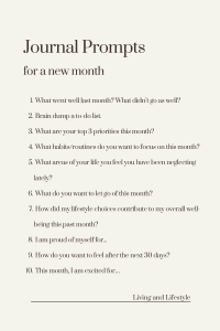 10 Journal Prompts for a New Month - Living & Lifestyle Blog